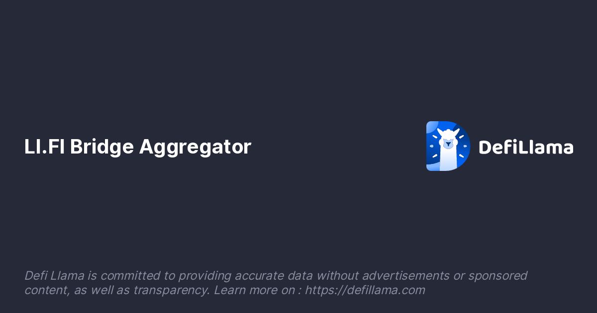 LI.FI Bridge Aggregator - DefiLlama