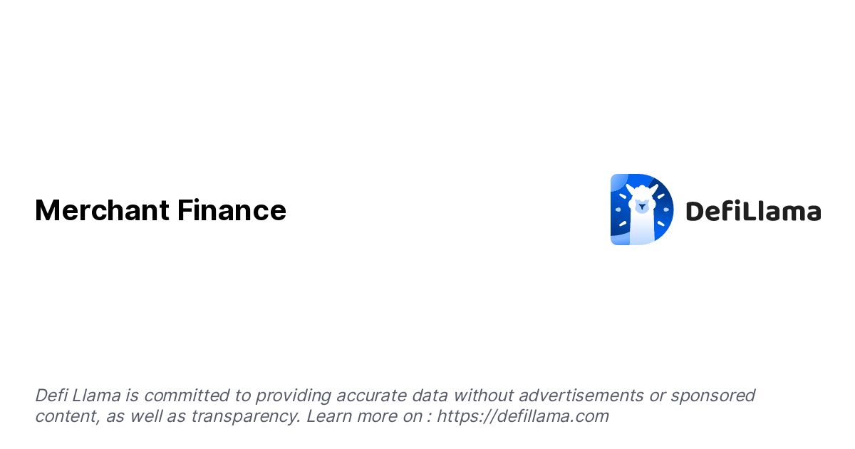 Merchant Finance - DefiLlama