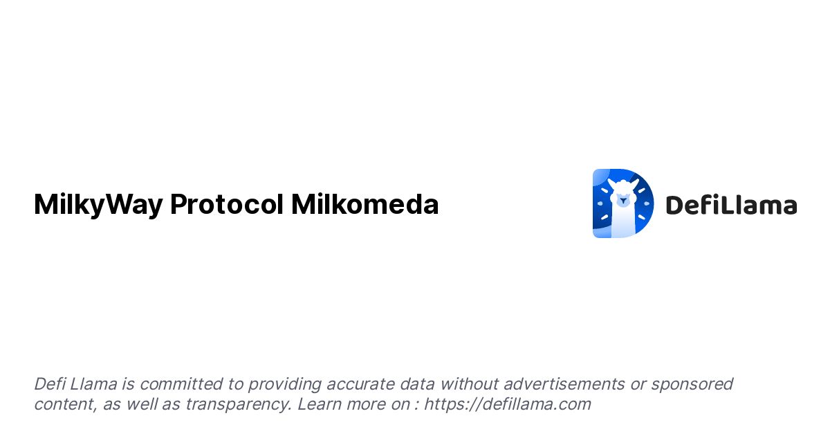 MilkyWay Protocol Milkomeda TVL Stats & Charts