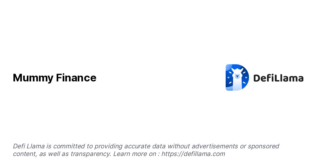 Mummy Finance TVL, Fees, Revenue & Volume