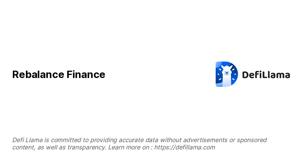 Rebalance Finance - DefiLlama